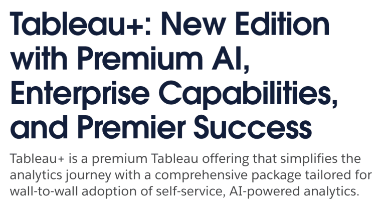 What is Tableau Plus? - Tableau Training